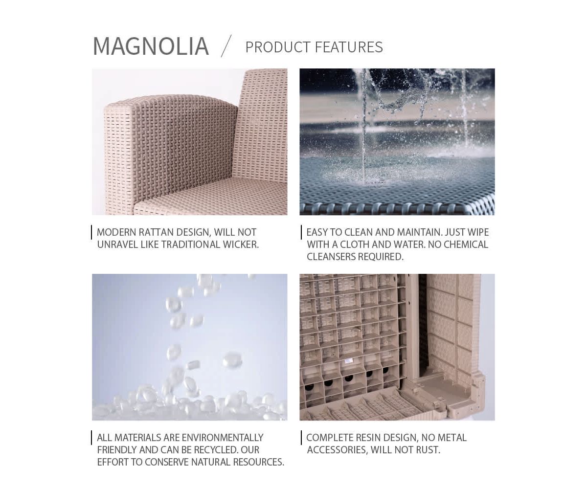 Lagoon Magnolia Resin Sofa with Cushions | Belk