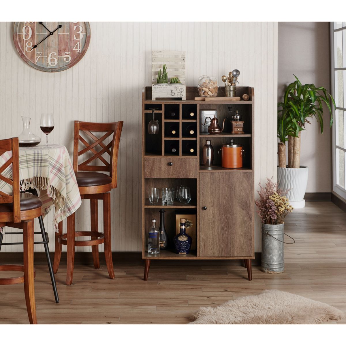 Furniture of America Allen 31.5-inch Bar Cabinet with Wine Storage | Belk