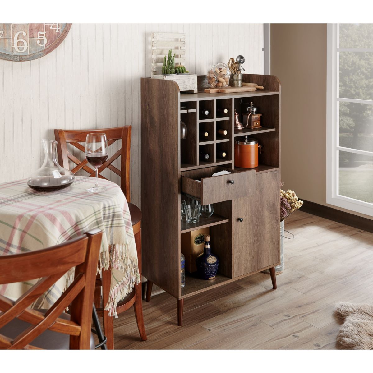 Furniture of America Allen 31.5-inch Bar Cabinet with Wine Storage | Belk