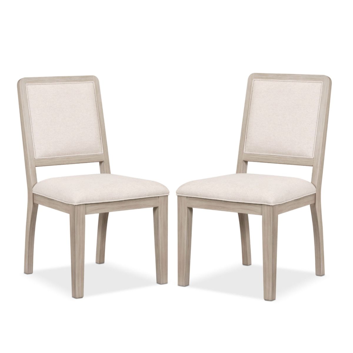 Furniture of America Doth Natural Oak Upholstered Dining Chair with ...