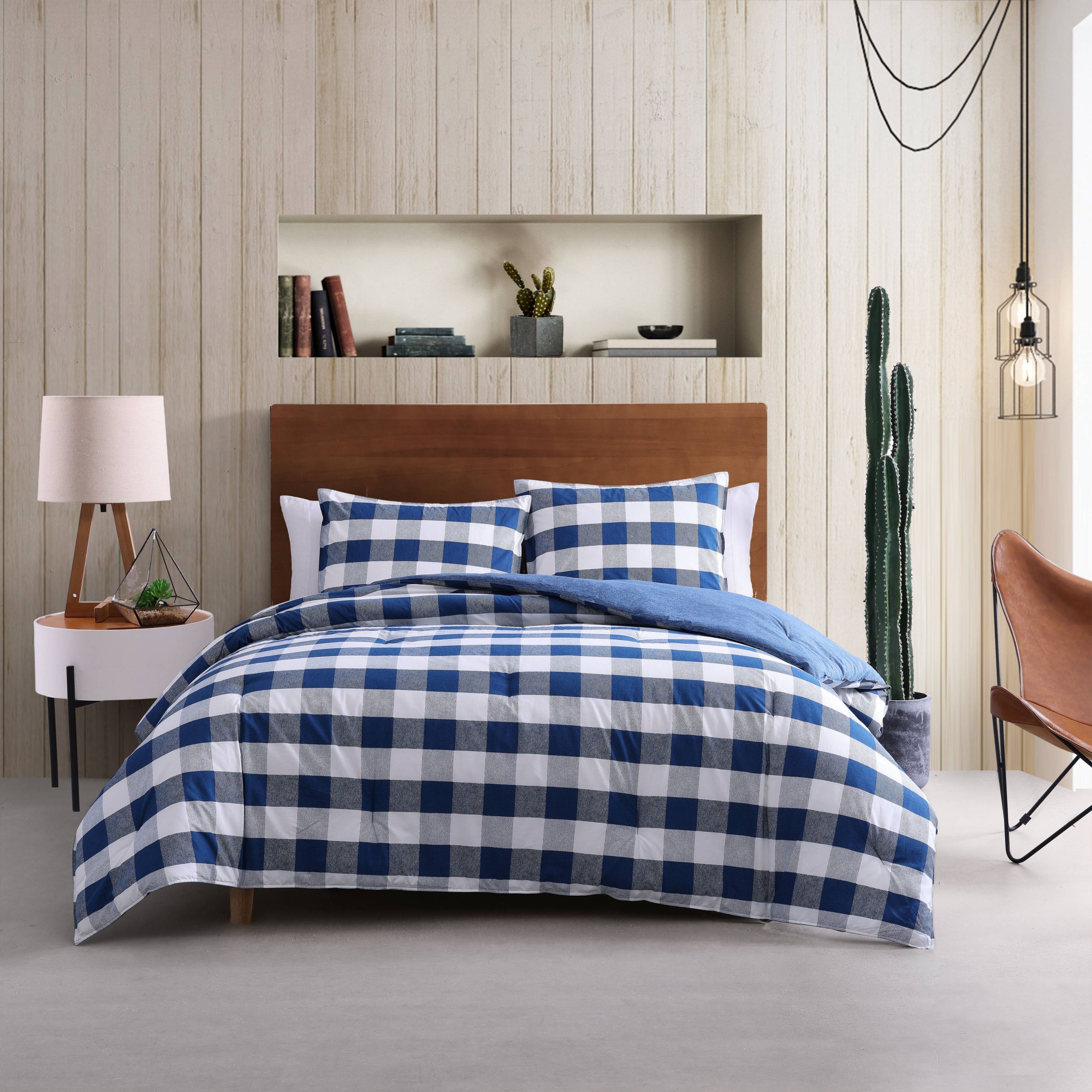 Wrangler® Bison Plaid 3-Piece Cotton Comforter Set | Belk