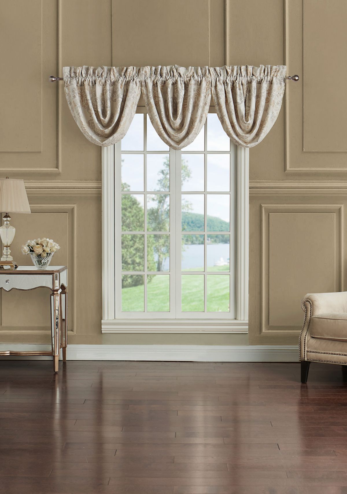Waterford Shelah Waterfall Valance Set of 3 | Belk
